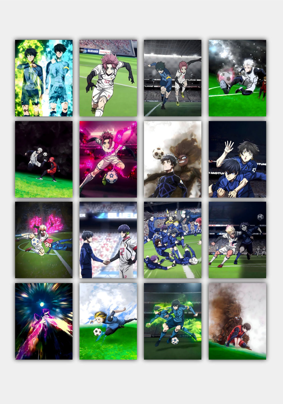Blue Lock Anime Wall Poster Set – 16 Aesthetic Poster for Otaku Room D ...